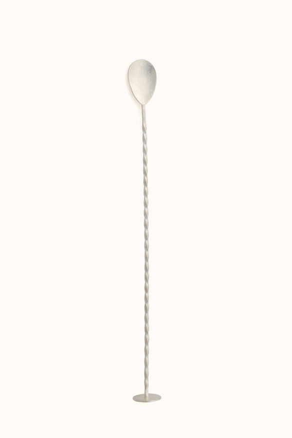 Matte Brushed Silver Bar Spoon – Amara